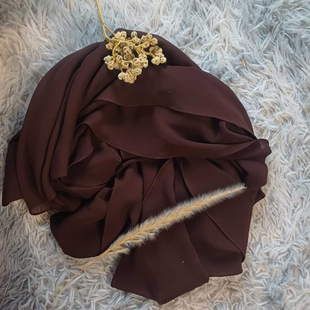 Jual Kain Bahan Chiffon Arab ? Siffon Silk II Coklat Tua - Per Meter ...