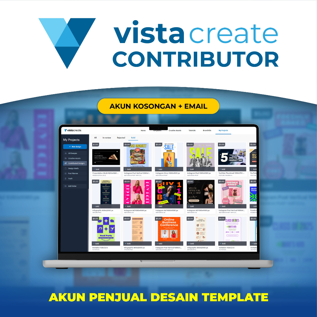 Jual AKUN VISTA CREATE CONTRIBUTOR + EMAIL | Shopee Indonesia