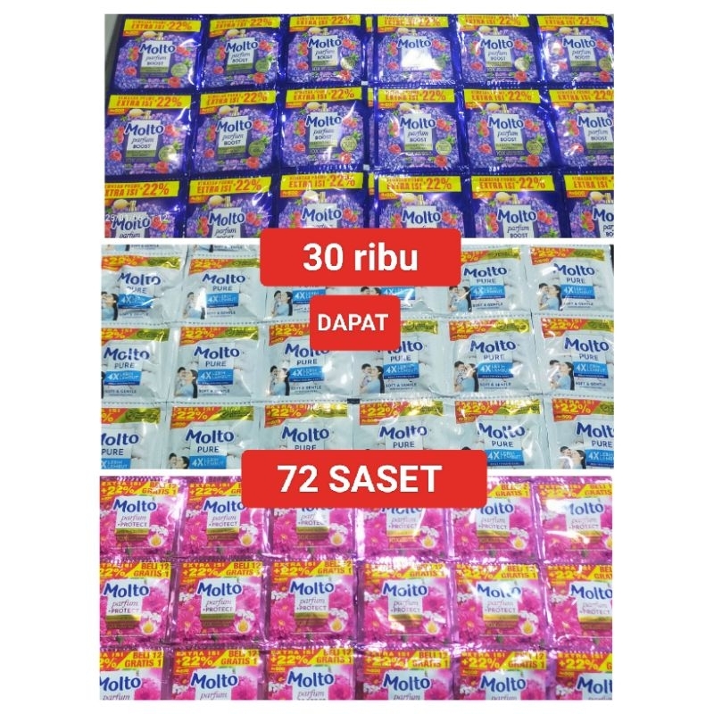 Jual Molto pewangi pakaian 72 saset (6 renteng) | Shopee Indonesia