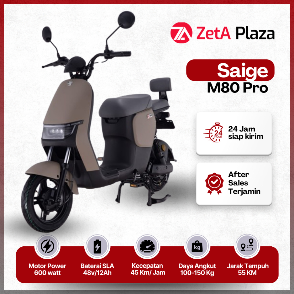Jual SEPEDA LISTRIK SAIGE M80 PRO NFC 600 WATT GARANSI RESMI PABRIK ...