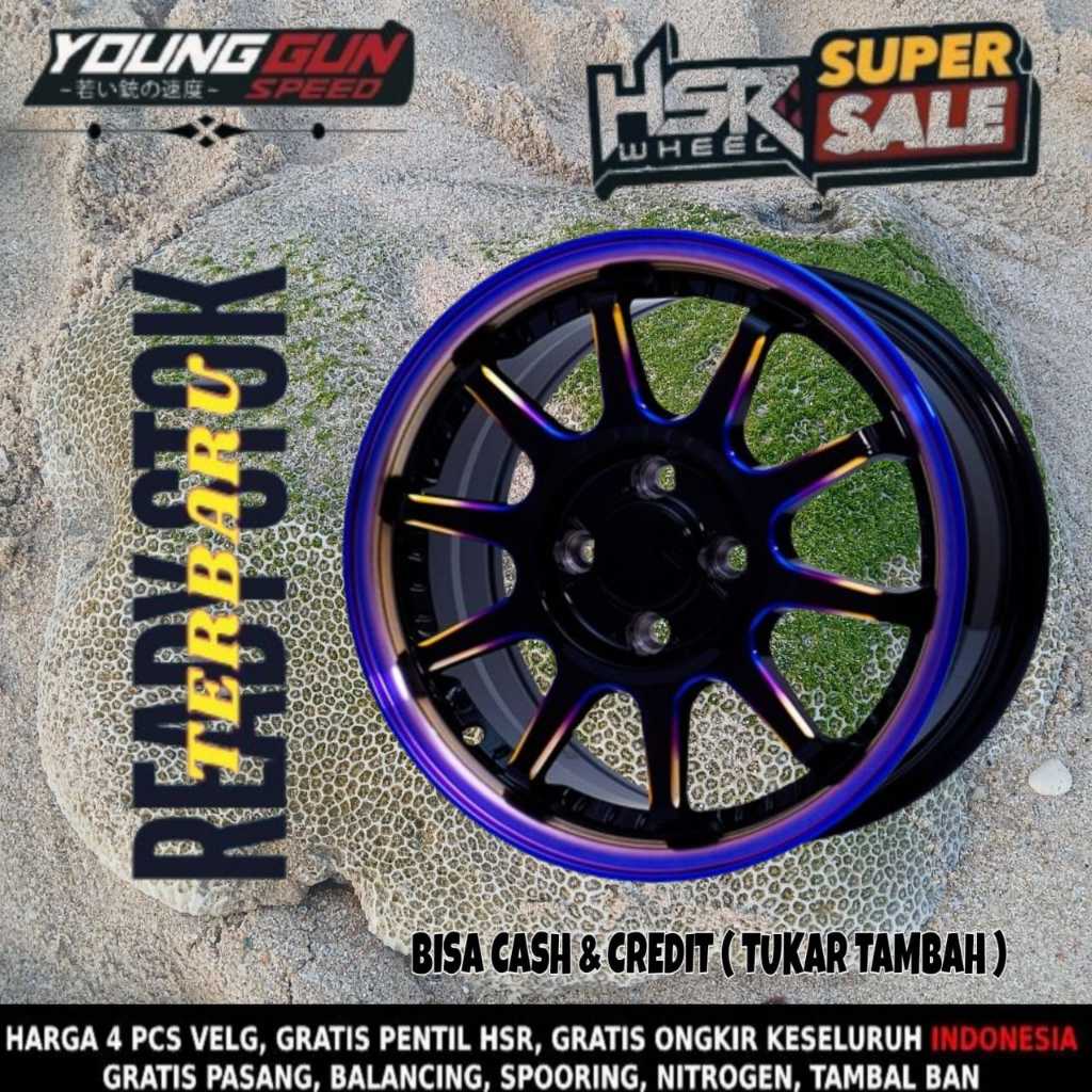 Jual velg mobil samlong r15 untuk brio agya vios ignis swift splash pelek hsr boroko bly 01 ...