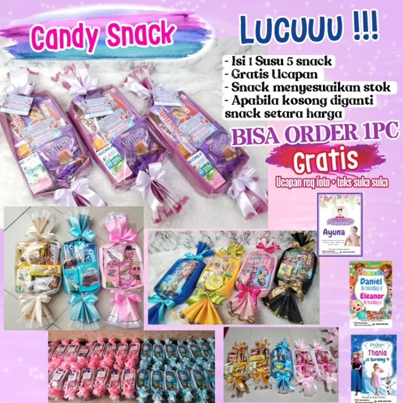 Jual Candy Snack Gift Birthday Gift Graduation || Snack Candy || Bucket ...