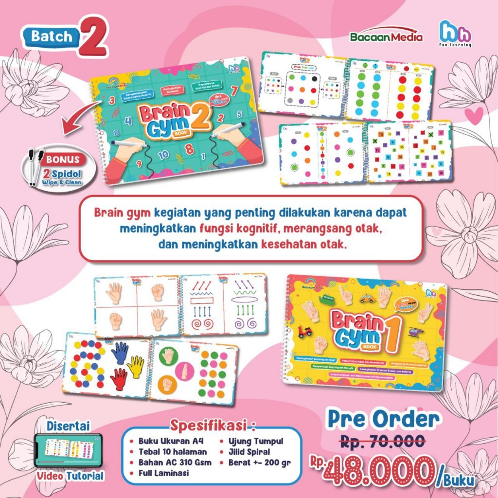 Jual (Pre-Order) Buku Asah Otak Edukasi Motorik Anak - Brain Gym Jilid ...