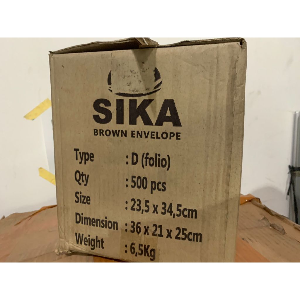 Jual SIKA BROWN ENVELOPE D ( FOLIO ) SIZE 23,5 X 34,5 | Shopee Indonesia