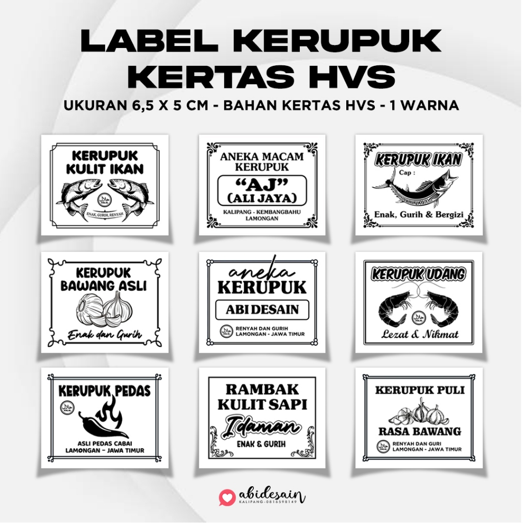 Jual [HARGA PER 18 POTONG] CAP, LABEL, MEREK KERUPUK & MAKANAN RINGAN ...
