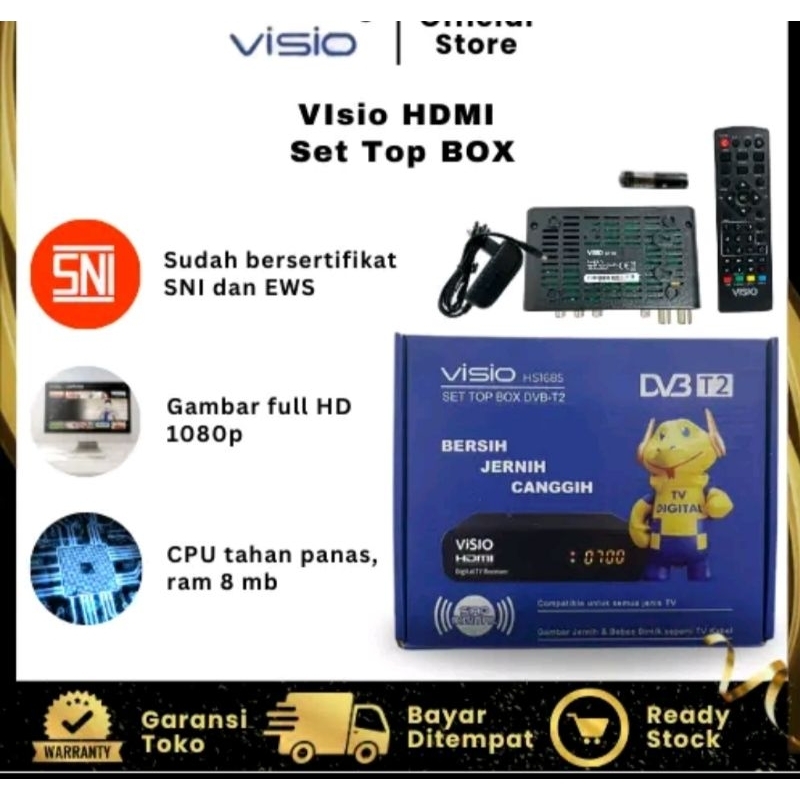Jual VISIO STB DVB-T2 ORIGINAL SNI ada port HDMI | Shopee Indonesia
