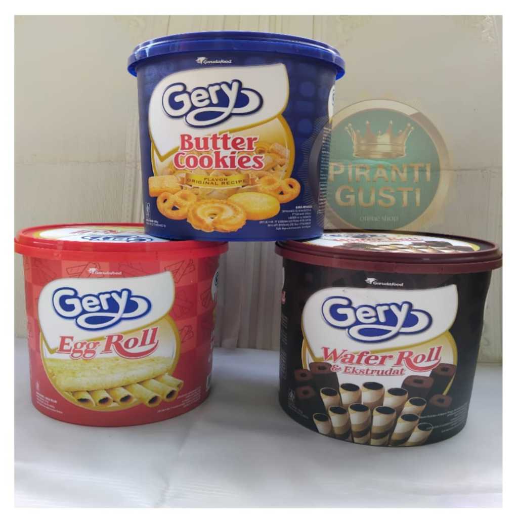 Jual gery biskuit egg roll,butter cookies,wafer roll kemasan jar/kue ...