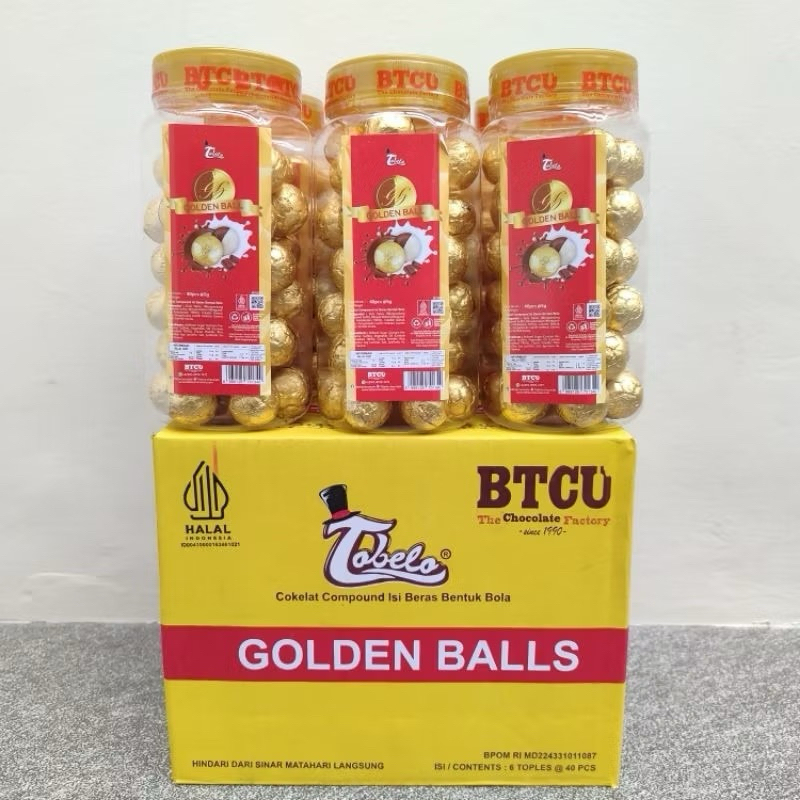 Jual Coklat Tobelo Golden Ball 1 Dus (6 toples) kemasan baru | Shopee ...