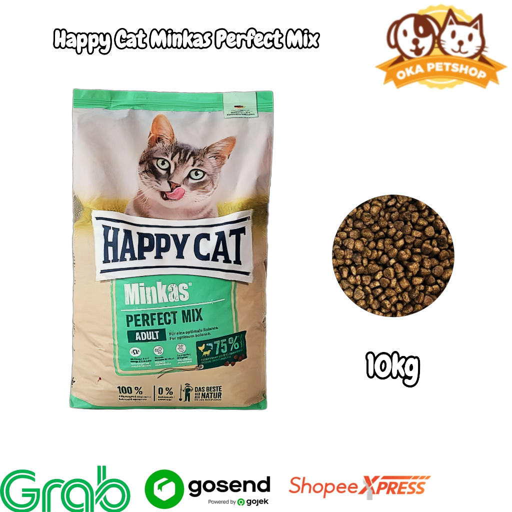 Jual Happy Cat Minkas Perfect Mix Adult 10kg Freshpack - Happy Cat Lamb ...