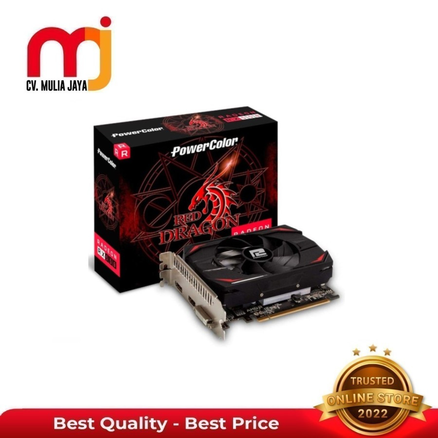 Jual VGA POWERCOLOR RX 550 4GB DDR5 RED DRAGON | Shopee Indonesia