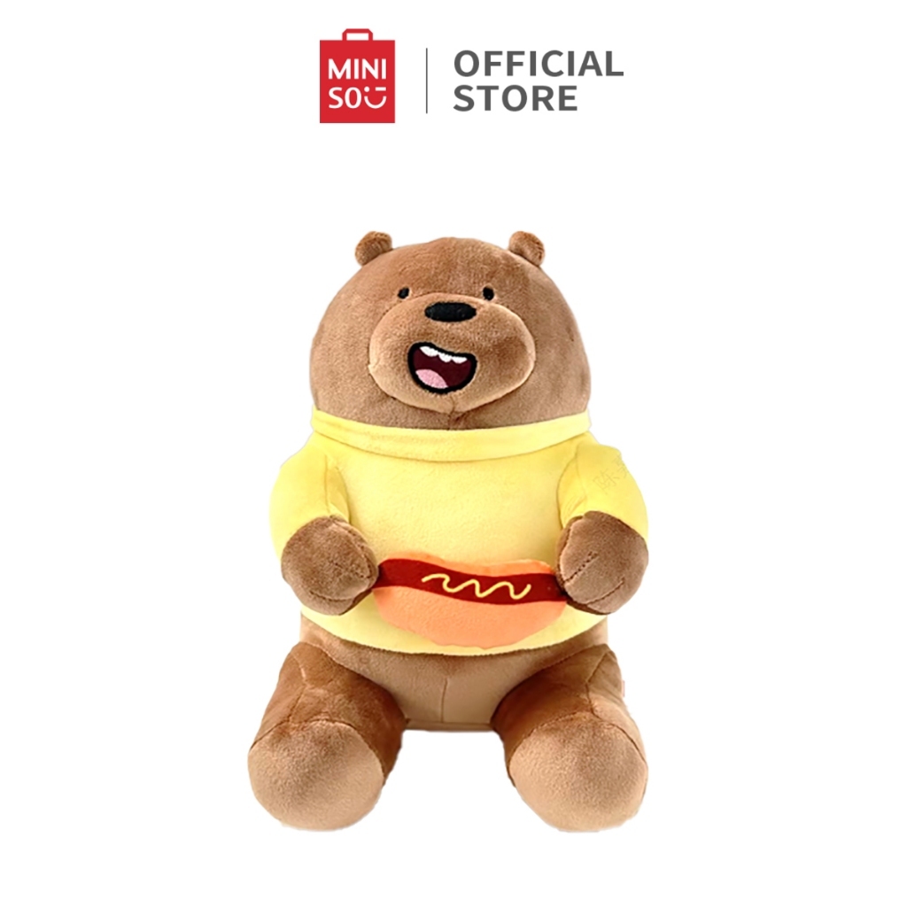 Jual MINISO TOY - MINISO x We Bare Bears Seri Boneka Makanan Duduk Lucu ...