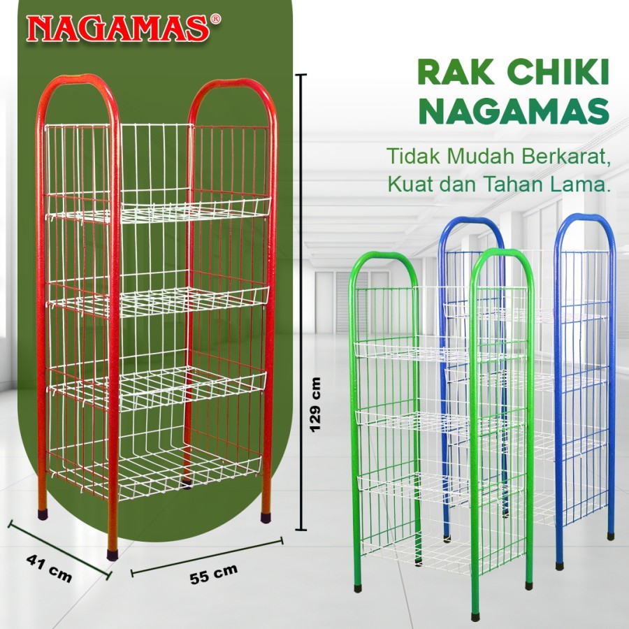 Jual KARGO Rak Chiki Snack 4 Susun Besi Rak Ciki Cemilan Warung Jumbo ...