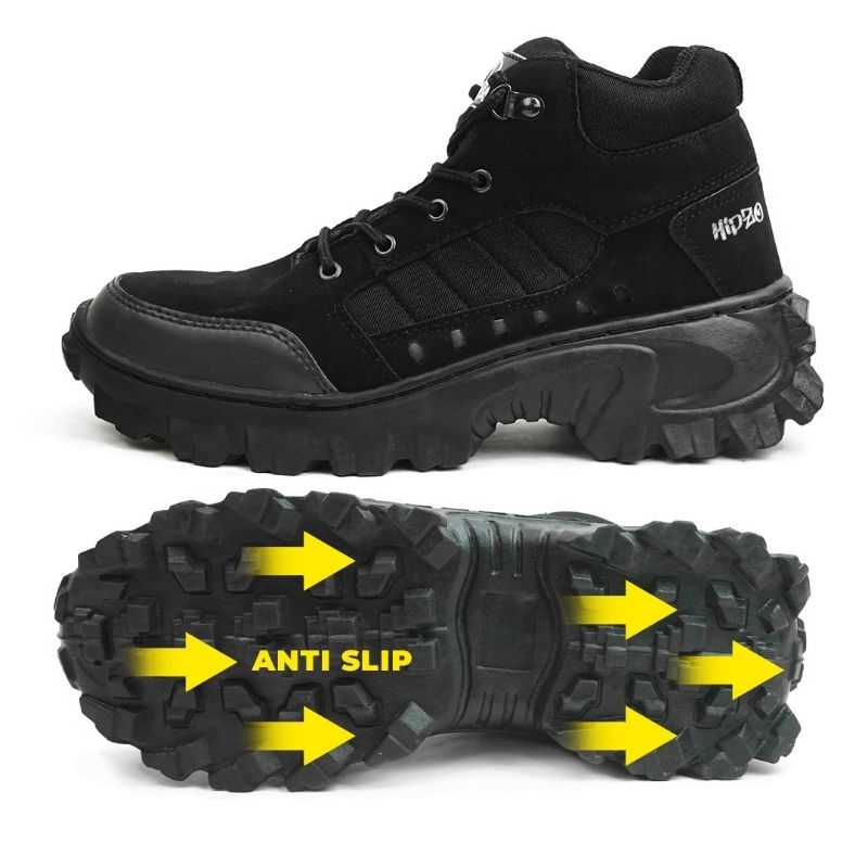 Jual Sepatu Safety Boots Ujung Besi Anti Slip & Anti Air M079 – Sepatu ...