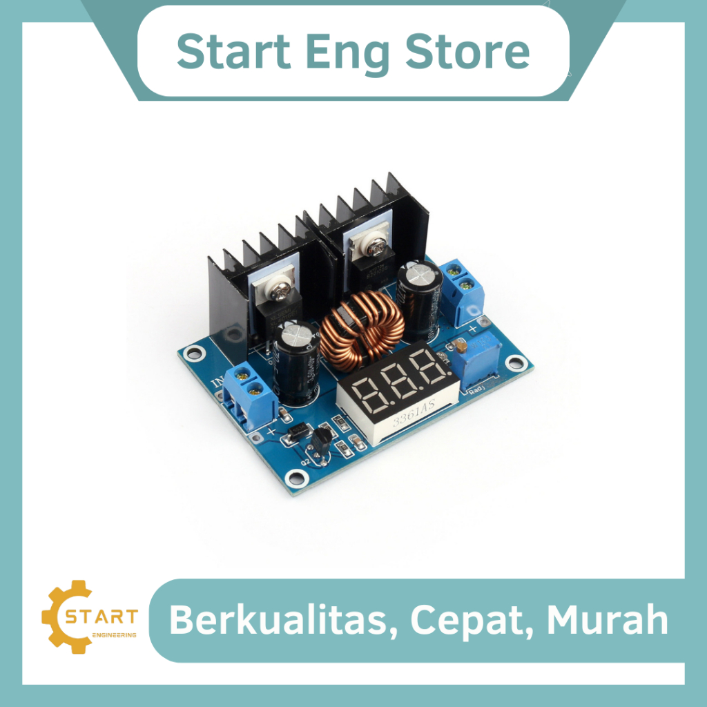 Jual Power Supply Module Step Down XL4016 Display Voltmeter Max 8A 200 ...
