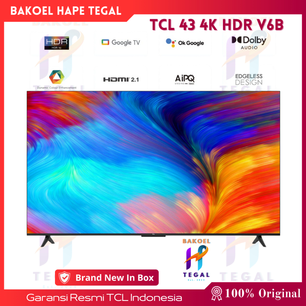 Jual [4K Google TV] TCL 43 Inch V6B - Smart UHD - T-Screen - Dolby Audio - HDR10 - AiPQ ...