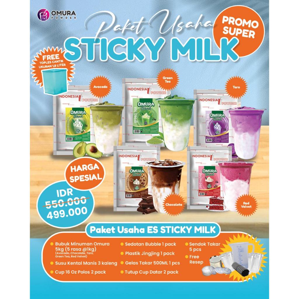 Jual [PAKET USAHA] Paket Bisnis Minuman Es Sticky Milk Korean Milk Kekinian Es Kwentel | Shopee ...