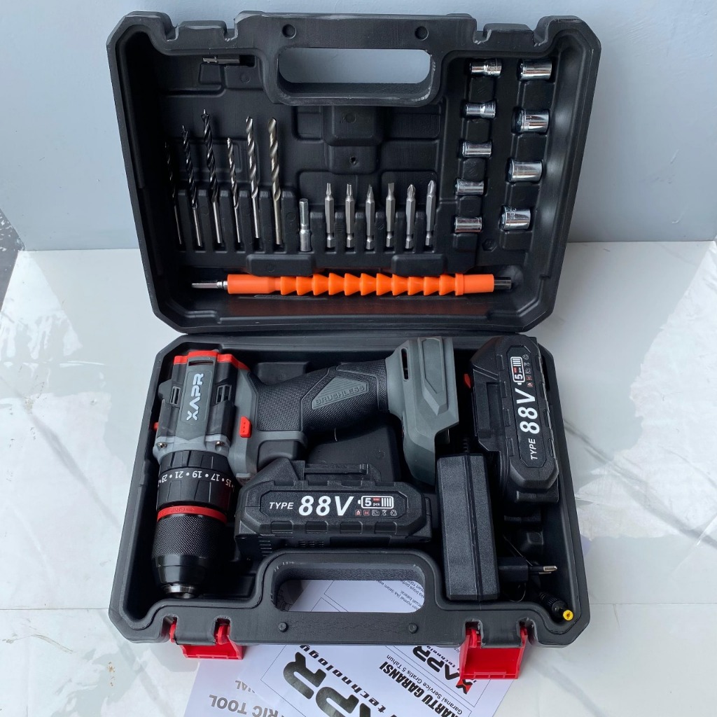 Jual APR BOR IMPACT DRILL BRUSHLESS TYPE AP34+ 13MM KEYLESS AUTO LOCK ...