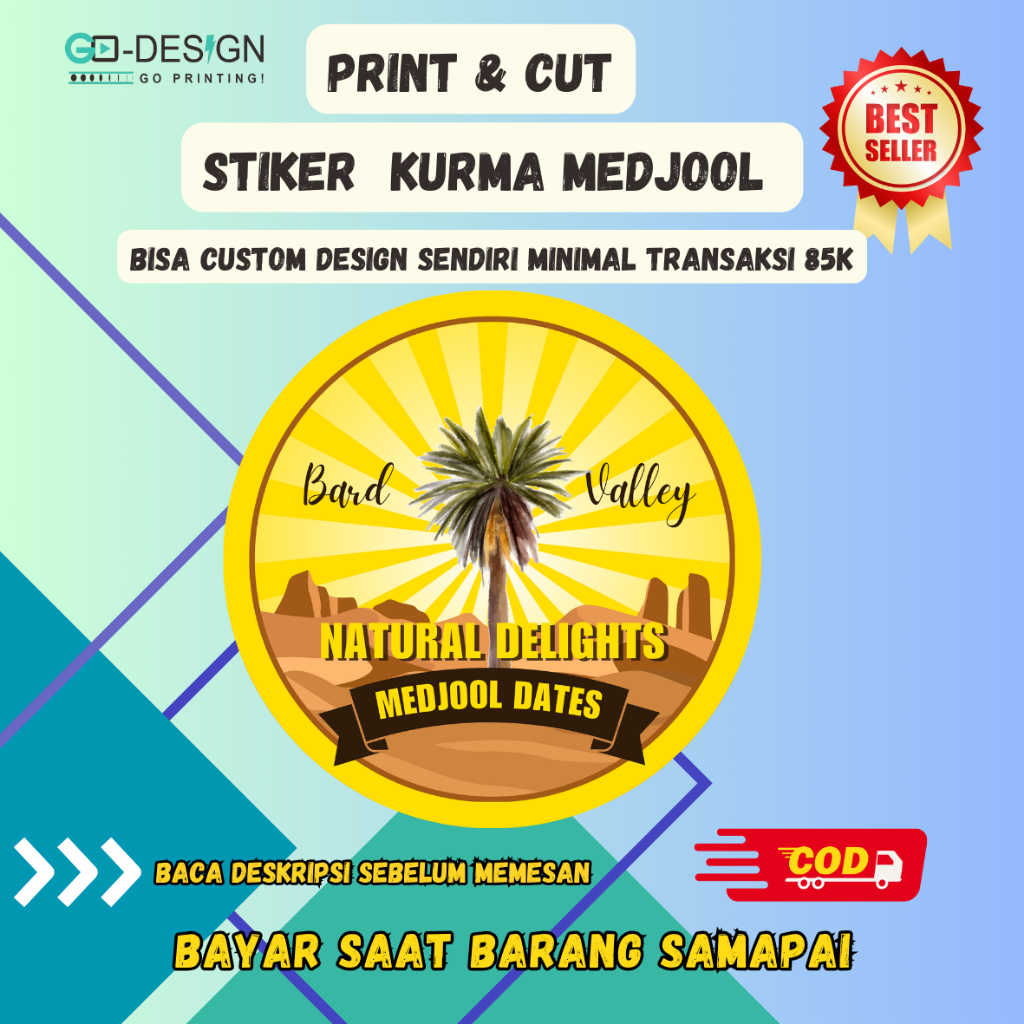 Jual stiker kurma medjool/stiker kurma/stiker/label kurma sukari ...