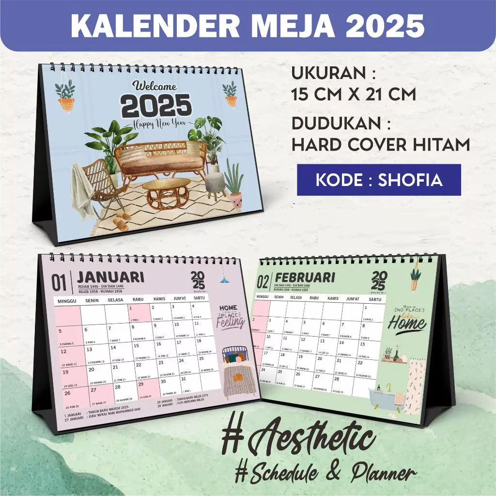 Jual KALENDER MEJA 2025 | Kalender Duduk 2025 Spiral | Quotes & Planner ...