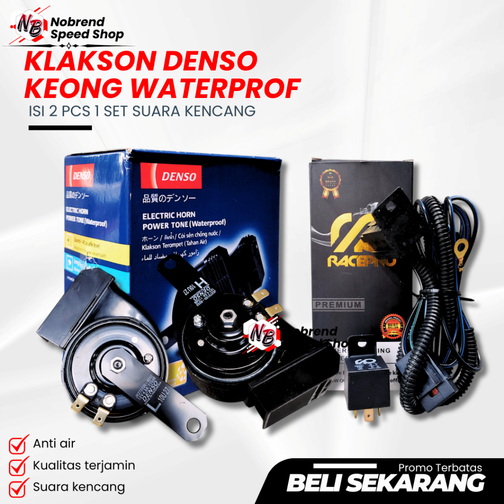 Jual DENSO Klakson Keong Waterproof Tahan Air 12V Full Power Universal ...