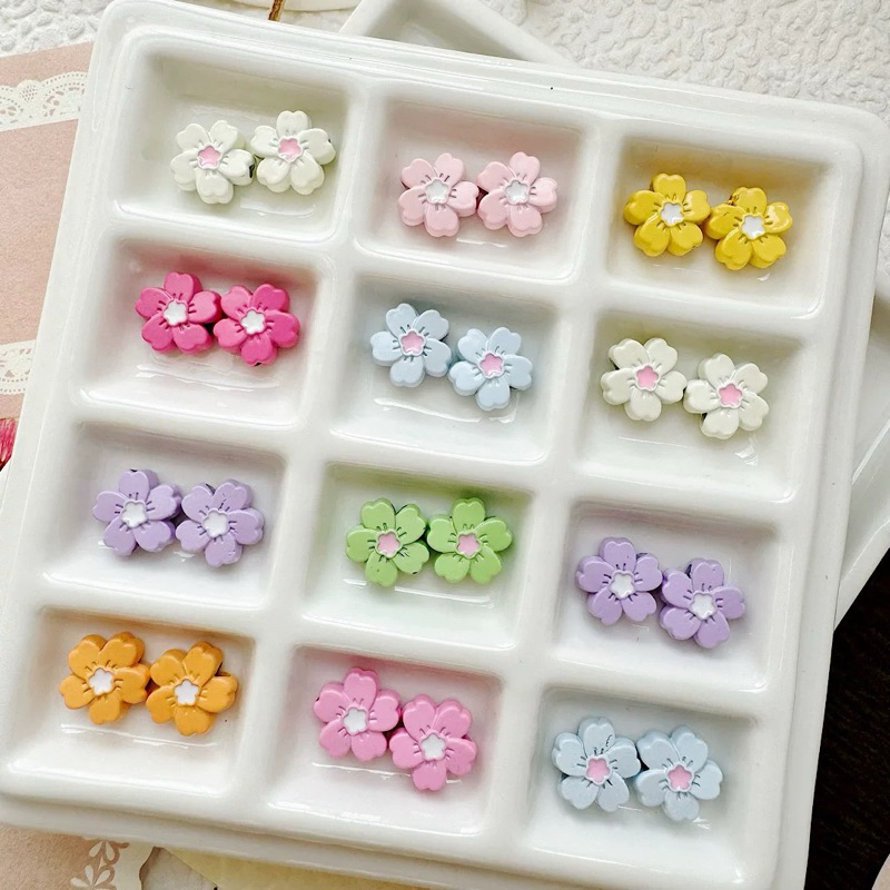 Jual (1pcs) Manik Besi DIY Lubang Motif Bunga Sakura | Shopee Indonesia