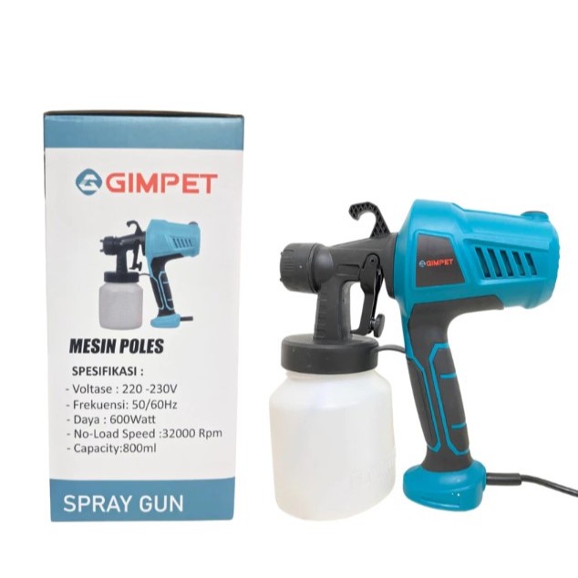 Jual gimpet 800ML Electric Spray Gun 400Watt Paint Mesin Cat Semprot ...