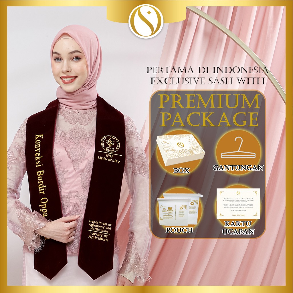 Jual (PREMIUM SASH) Selempang Wisuda Leher Bordir / Selempang Wisuda ...