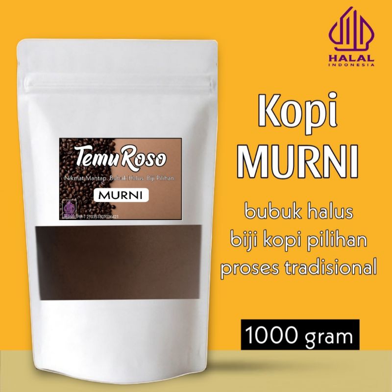 Jual BUBUK KOPI HITAM MURNI MEDIUM 1 KG || TEMU ROSO KOPI | Shopee ...