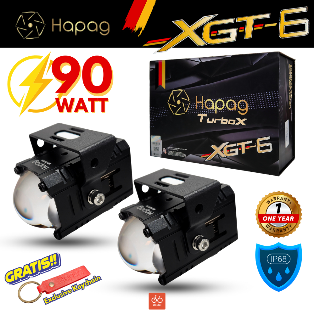 Jual Hapag Turbo X XGT6 XGT-6 XGT 6 Lampu Tembak Foglamp LED Motor ...