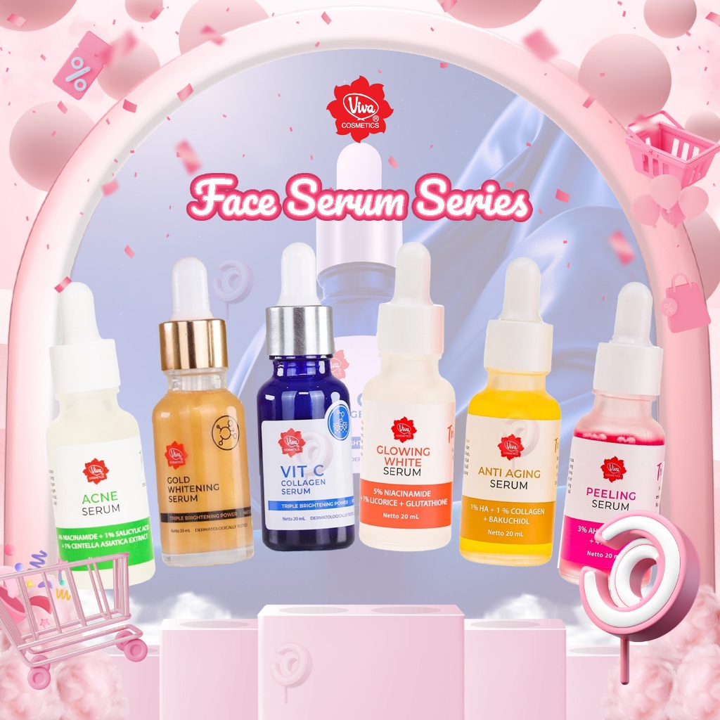 Jual VIVA - FACE SERUM SERIES ( 20 ml ) - Serum Wajah Gold Whitening ...
