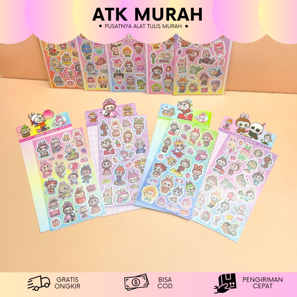 Jual STICKER 1 LEMBAR LABUBU DM-R ST-1723 STIKER GAMBAR LABUBU HAVE A ...