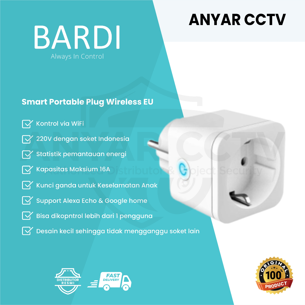 Jual BARDI Smart PLUG WiFi Wireless Colokan - IoT Smart Home | Shopee ...