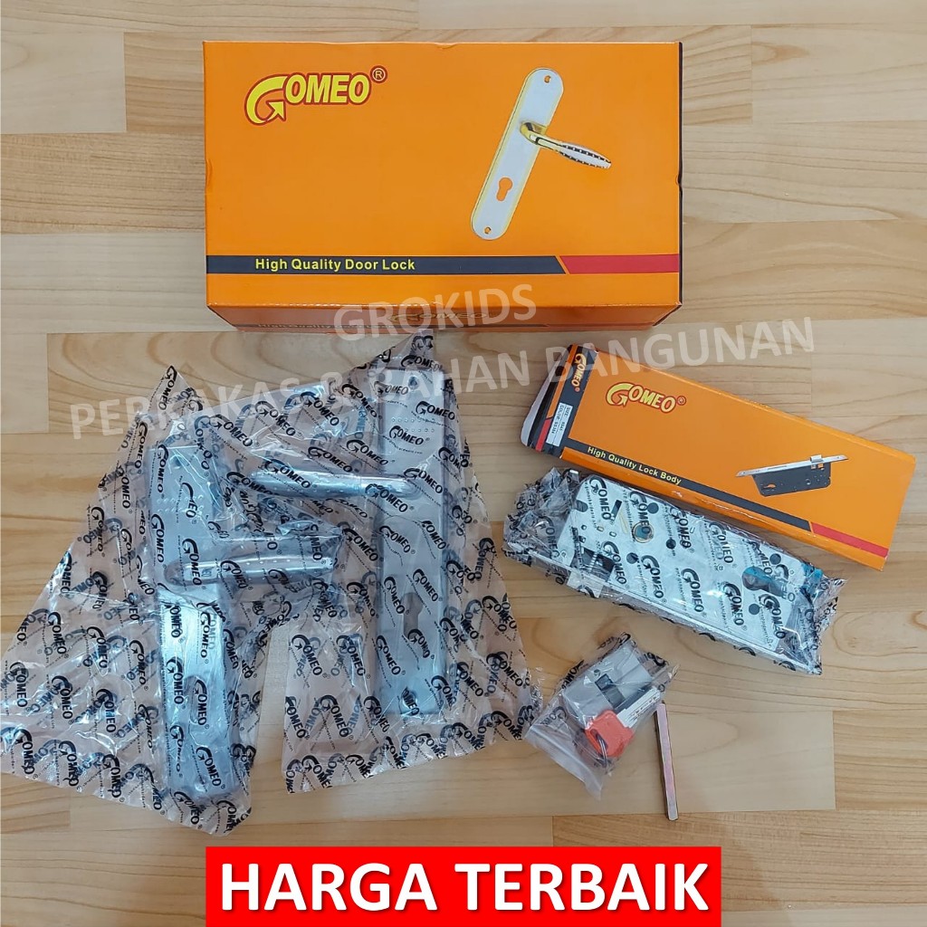 Jual GOMEO Kunci Handle Pintu Komplit Set Lengkap | Gagang Pintu Set ...