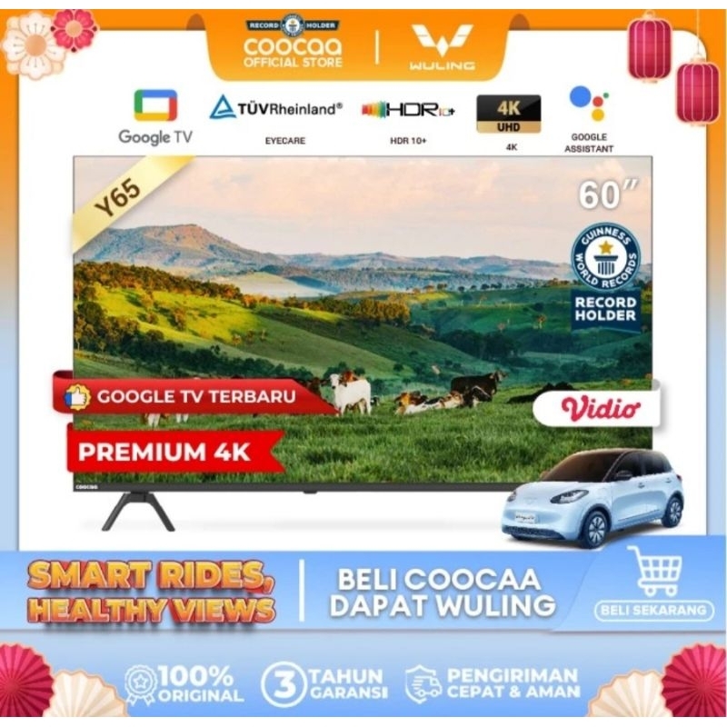 Jual TV LED COOCAA 50INCH 4K UHD GOOGLE TV 50Y65 TV COOCAA 50 INCH TV ...