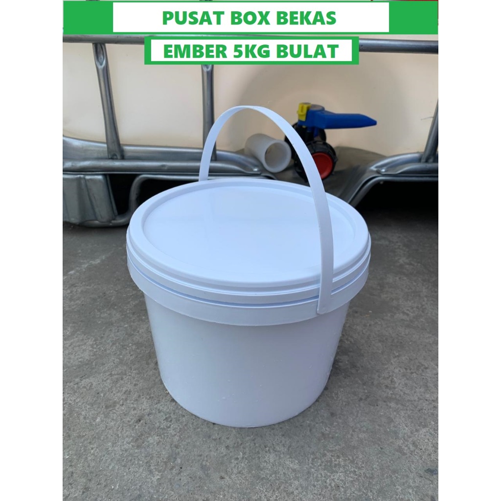 Jual ember bekas es krim 5kg BULAT ember bekas ice cream 5kg ember ...