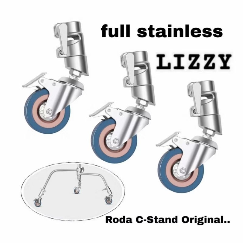 Jual Matvel Roda Stand C 3pcs Wheel Light Stand Lampu Studio C-Stand ...