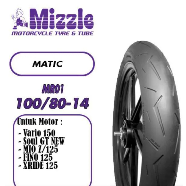 Jual Ban racing matic Mizzle MR01 100 80 ring 14 tubeless MR 1 MR one ...