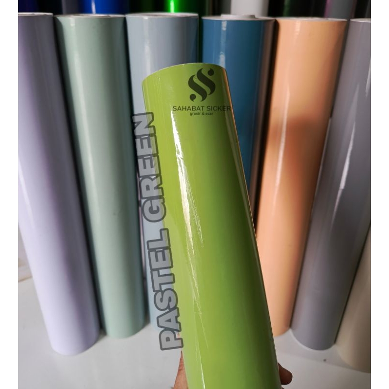 Jual SKOTLET STICKER PASTEL GREEN STICKER LIGHT GREEN CAR DIARY VINYL ...