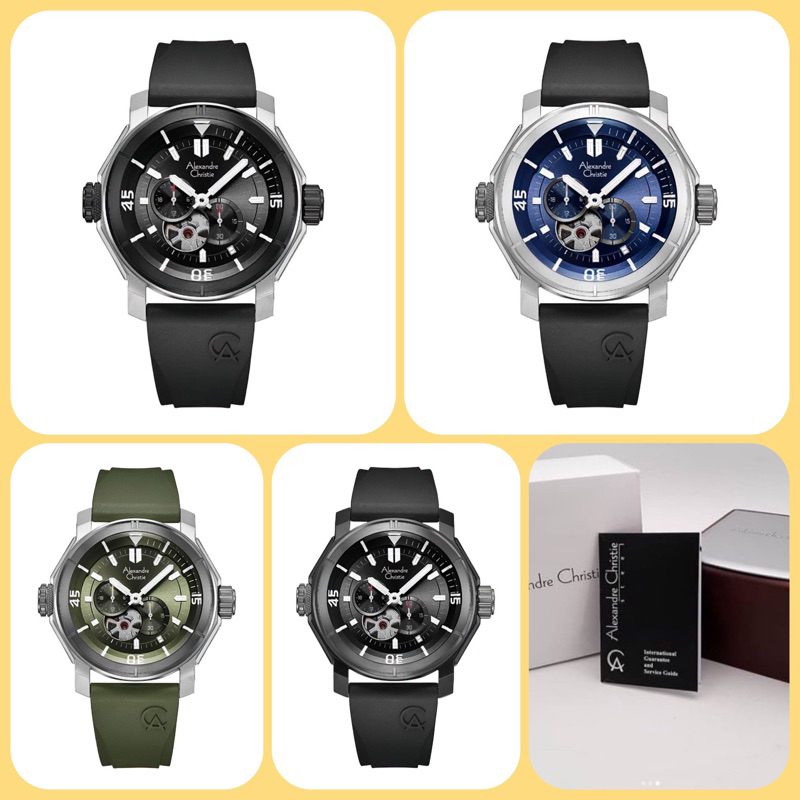 Jual JAM TANGAN PRIA ALEXANDRE CHRISTIE AC 6565 MA / AC 6565 / 6565 ORIGINAL AUTOMATIC RUBBER ...
