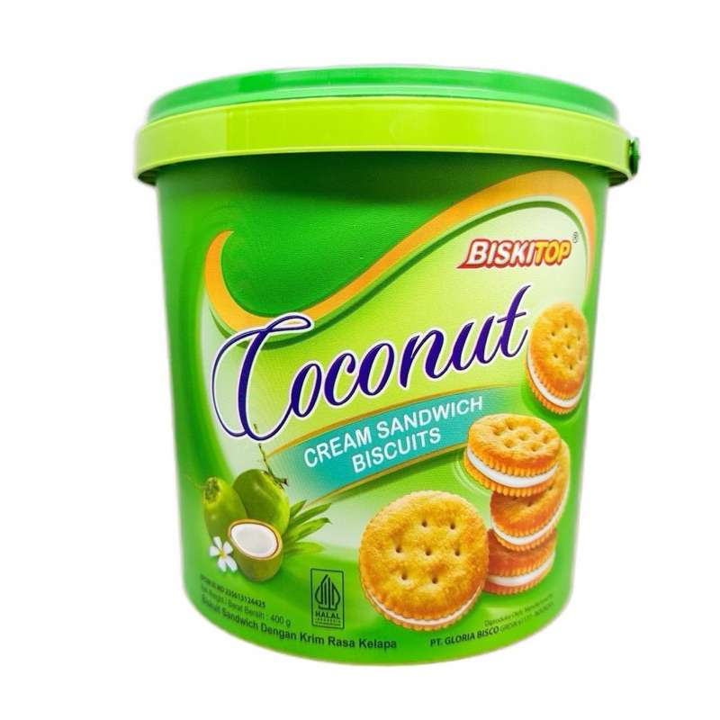 Jual BISKITOP HANDLE COCONUT JAR 400GR Rasa Kelapa Gurih Susu Biskuit ...
