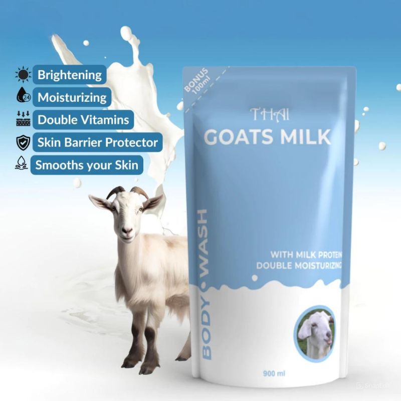 Jual Thai Body Wash 900mL + 100mL - Goat's Milk (Sabun Mandi Cair ...
