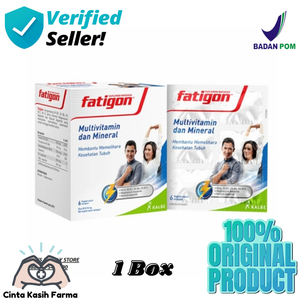 Jual Fatigon Putih 1 Box Multivitamin dan Mineral Kesehatan Tubuh ...