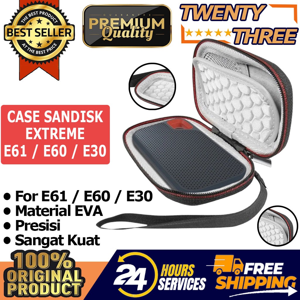 Jual Tas Pouch Hard Case Pelindung SSD Sandisk Extreme E60 E61 E30 ...