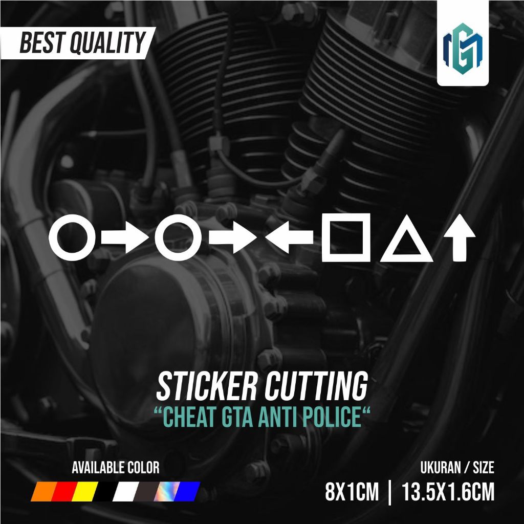 Jual STICKER STIKER CUTTING VIRAL CHEAT GTA ANTI POLISI ANTI TILANG ...