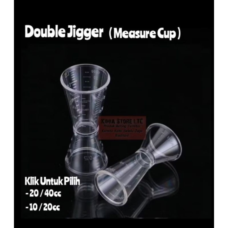 Jual JIGGER ACRYLIC 20/40ML / JIGGER 10/20ML ( MEASURE CUP / GELAS ...