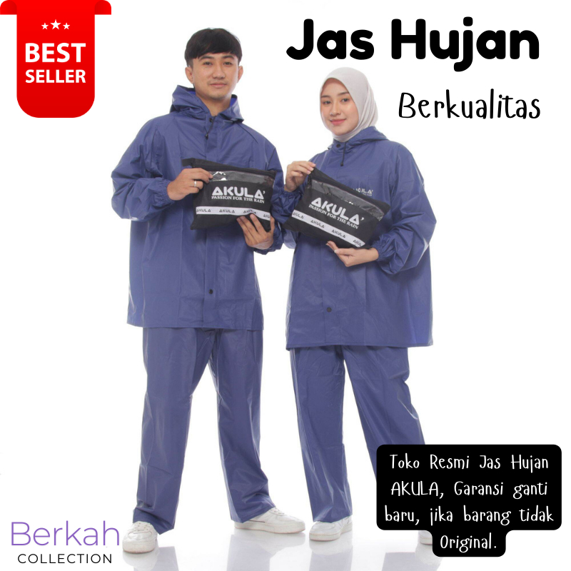 Jual Jas Hujan Setelan Murah Berkualitas, Jas Hujan Merek Akula, Bisa untuk Pria dan Wanita ...