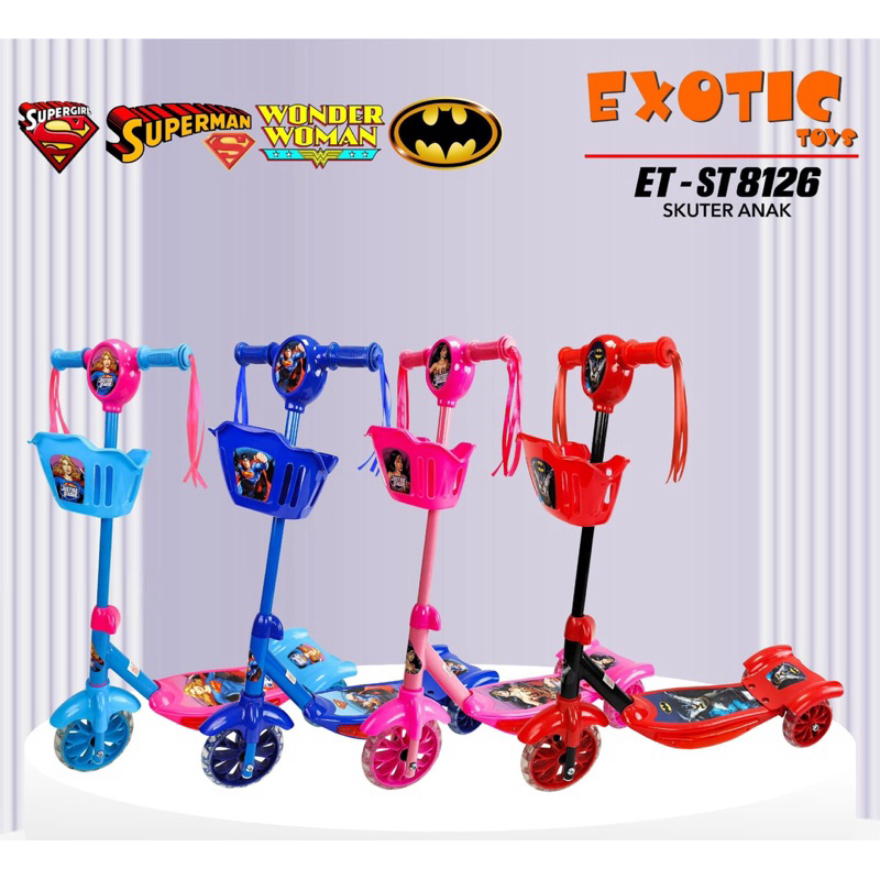 Jual Scooter Anak EXOTIC ST 8126/ST 8128 / Skuter Otoped Roda 3 / Skuter Anak Murah/ Skuter ...