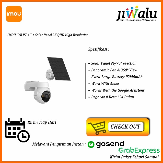 Jual IMOU Cell PT 4G KIT 3MP QHD Kamera Outdoor CCTV Pintar dengan ...
