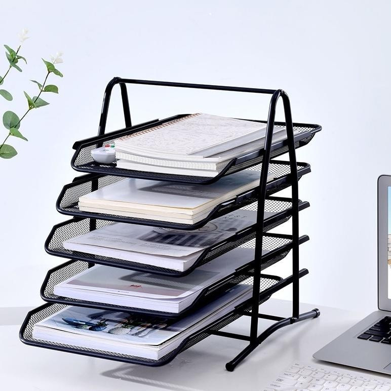 Jual Rak Berkas Dokumen Susun Murah paper Tray Organizer 5 Susun Warna ...