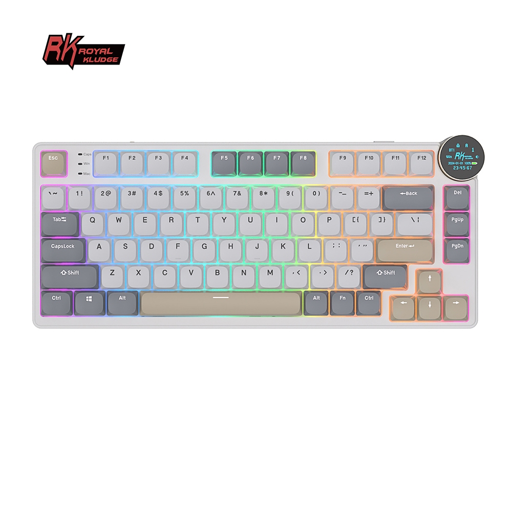 Jual Royal Kludge RK N80 Pearly Dawn 80 Key Wireless Gaming Keyboard ...